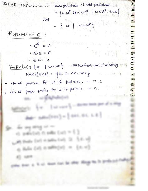 Solution Theory Of Computation Formal Languages Handwritten Notes All