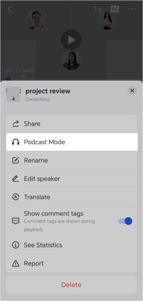 Listen To Minutes In Podcast Mode
