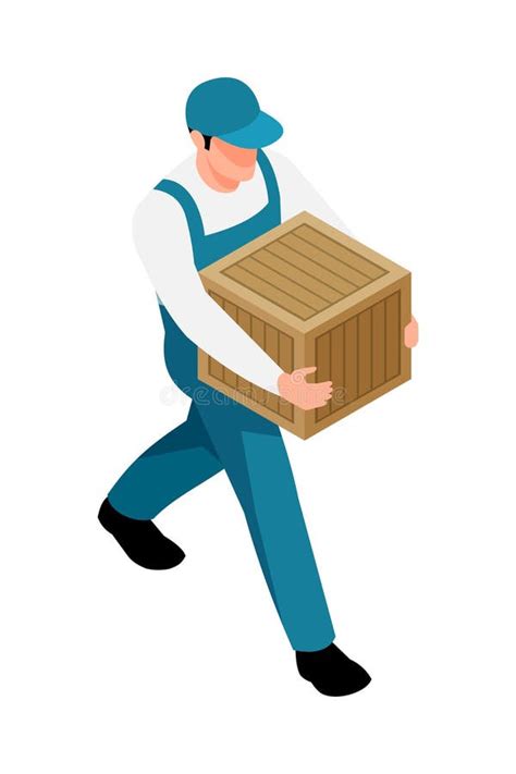 Worker Isometric Illustration Stock Vector Illustration Of Decorative