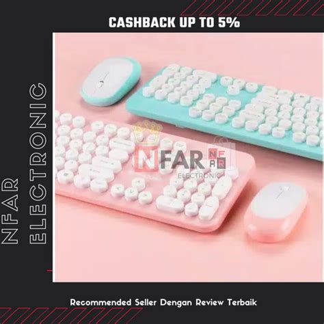 Jual Keyboard Wireless Gaming Combo Mouse Keyboard Tanpa Kabel Lucu Pink Jakarta Pusat NFAR