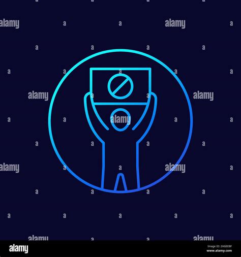 Protester Or Activist Line Icon Stock Vector Image And Art Alamy
