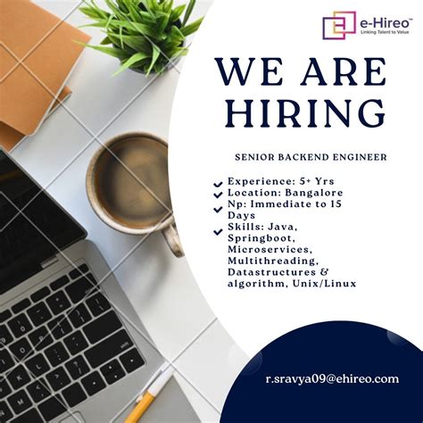 Sravya Ruhema P On Linkedin Hiring Seniorbackendengineer Bangalore Immediatehiring Experience