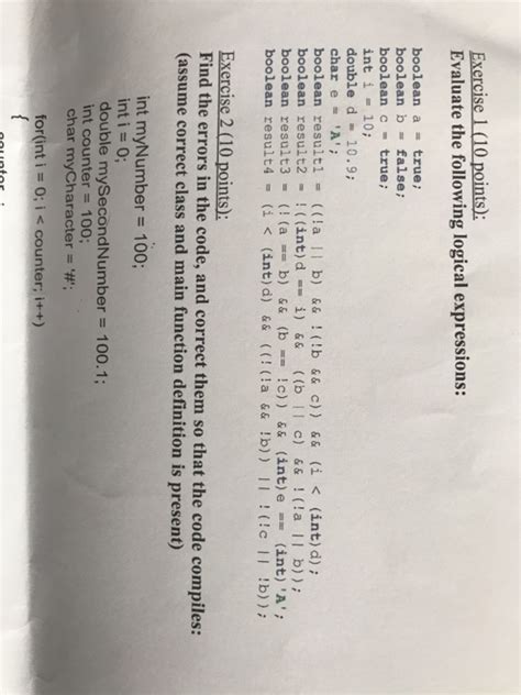 solved exercise 1 10 points evaluate the following