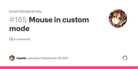 Mouse In Custom Mode Issue Kuroni Bongocat Osu GitHub