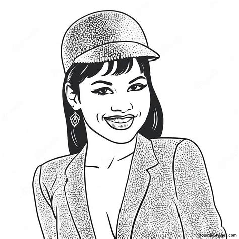 Selena Quintanilla In Sparkly Outfit Coloring Page Coloring