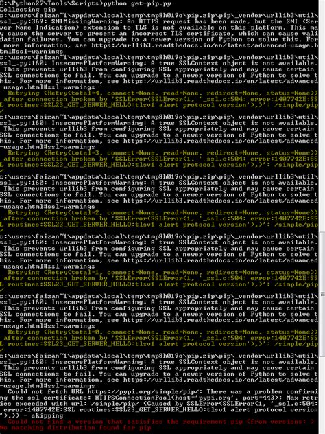 Could Not Find A Version That Satisfies The Requirement Pip Installing Pip Behind Proxy In