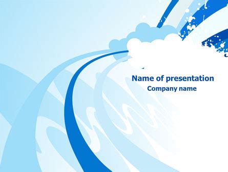 Blue Cloud Abstract Presentation Template For PowerPoint Google Slides And Keynote PPT Star