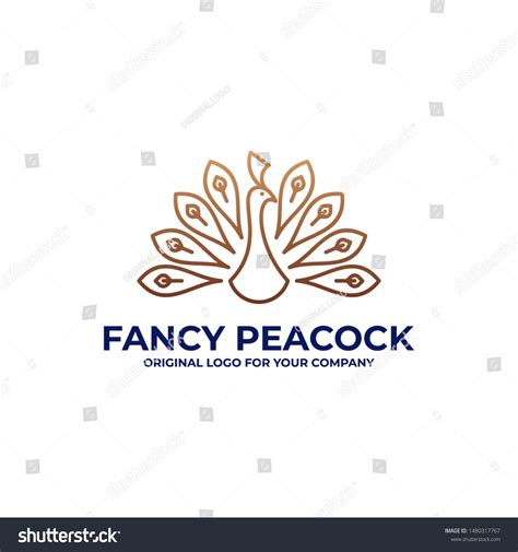 Fancy Peacock Logo Designs Various Purposes Stock Vector Royalty Free
