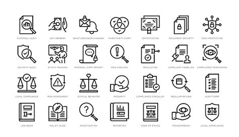 기업 규정 준수 감사 및 법적 프로세스 아이콘 위험 관리 법률 준수 및 비즈니스 윤리 0명에 대한 스톡 벡터 아트 및 기타 이미지 0명 경영자 계획 Istock
