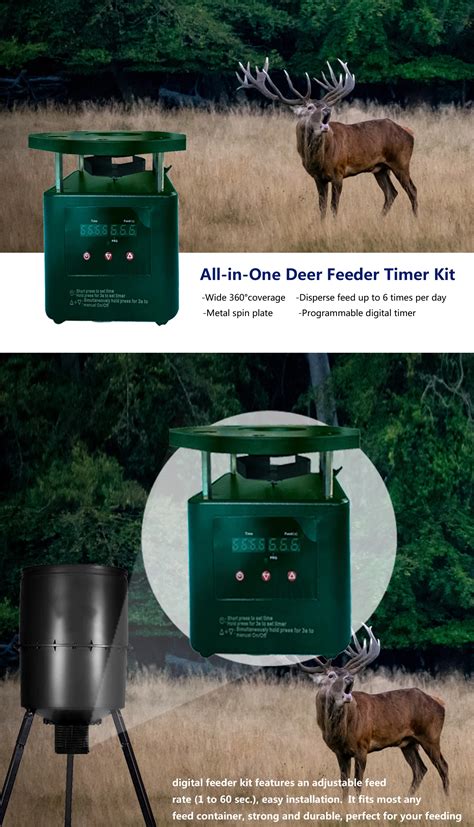 Automatic Deer Feeders Deer Feeder Kit With Solar Panel Bracket Deer