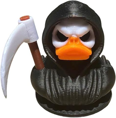 Grim Reaper Duck Funny Gag T For Halloween Or White
