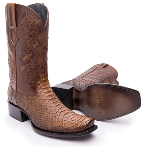 Botas Mahuestic Python Semicuadrada Coñag Nae0612 Rivera Western Wear Botas Mahuestic Python Semicuadrada Coñag Nae0612 Rivera Western Wear
