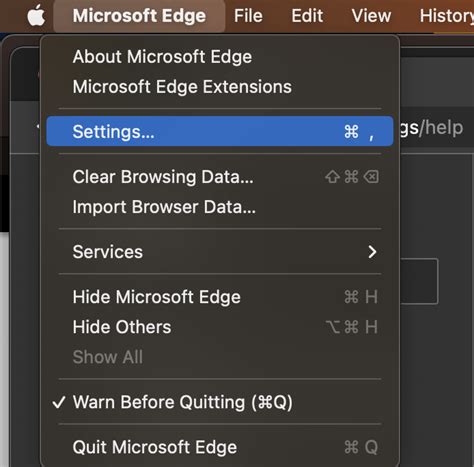 How To Check Of Updates On Microsoft Edge Browser On Mac Macos