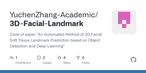 Github Yuchenzhang Academic D Facial Landmark Code Of Paper An Automated Method Of D