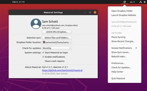 github samschott maestral open source dropbox client for macos and linux