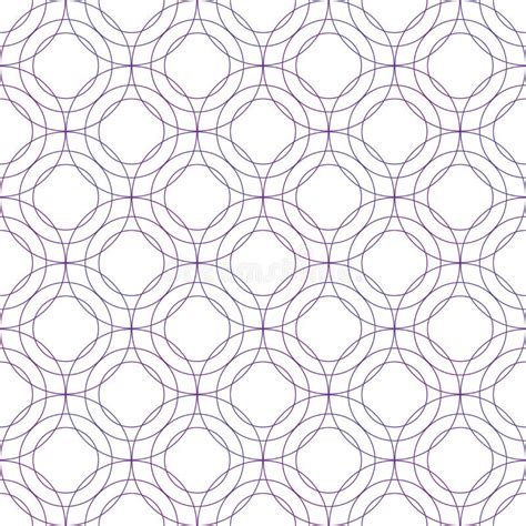 Abstract Geometric Seamless Circles Pattern Stock Vector Illustration