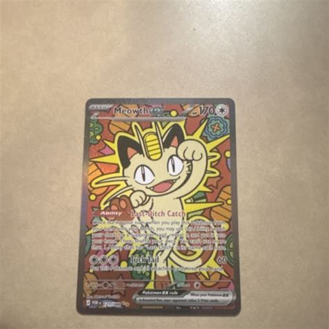Meowth Ex Sir Full Art Holo Rare Pokémon Tcg Card 121088 Perfect Order