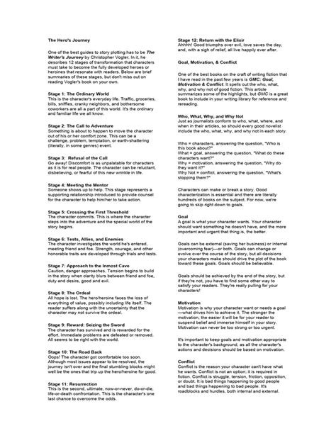 The Heros Journey Pdf Motivation Motivational