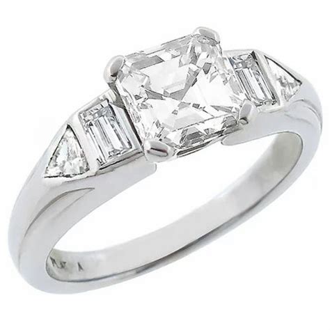 Engagement Asscher Shape Diamond Ring At Best Price In Surat Id