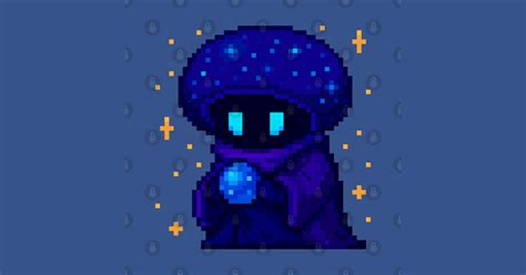 Cosmic Mage Mushroom Fantasy Pixel Art Character Fantasy Mushroom