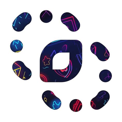 image icon object intersect shapes dark theme premium ai generated image