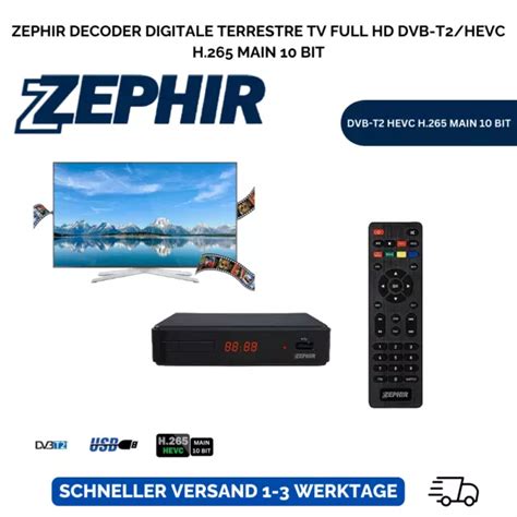 Zephir Decoder Tv Digitale Terrestre Full Hd Dvb T2 Hevc H 265 Main 10 Bit Eur 55 99 Picclick It