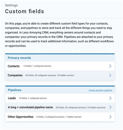 new feature in the redesign improved custom fields lacrm blog