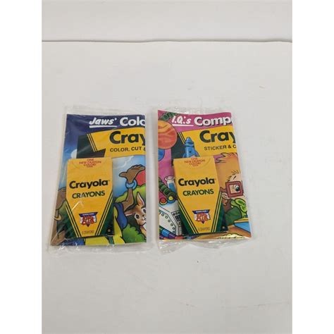 Burger King Crayola Coloring Mystery 1990 Set Of 2 Fast Food