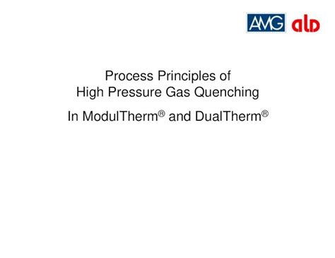 pdf process principles of high pressure gas quenching in modultherm