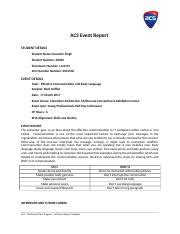 ACS Professional Year Program ACS Event Report Template All Three Speakers Were Course Hero