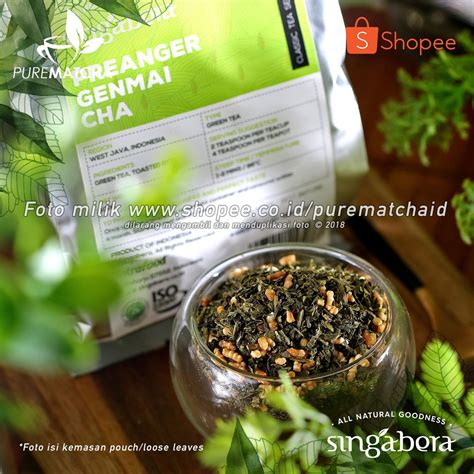 Jual Singabera Tea Preanger Genmaicha 10gr Sample Teh Cafe Sushi Resto Indonesian Tea Shopee