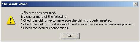 MS Word File Save Error Techyv