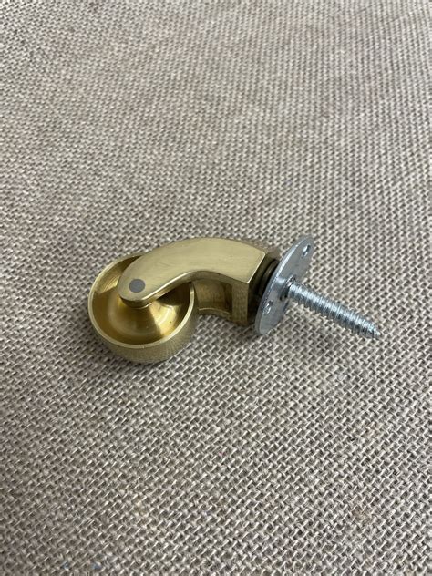 Brass Castors Screw Martins Upholstery Supplies