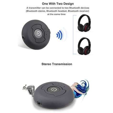 Multi Point Bluetooth Transmitter H 366T Black JakartaNotebook Com
