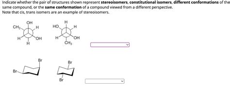 solved indicate whether the pair of structures shown