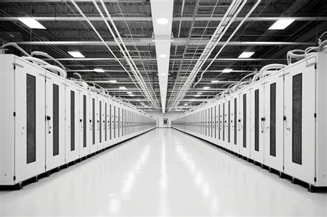Efficient Space Utilization In Server Room Premium Ai Generated Image