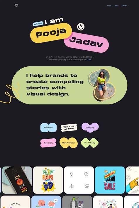 One Page Portfolio Example Portfolio Website Design Inspiration
