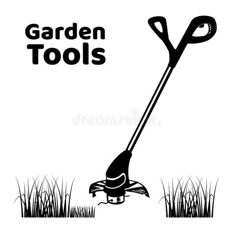 Cordless Trimmer Black Isolated Vector Flat Style Stock Vector