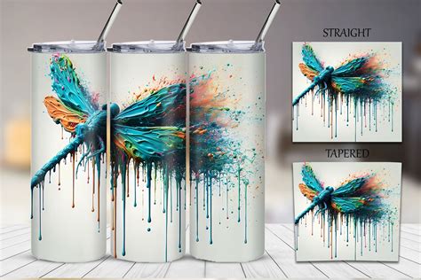 Dripping Paint Turning Into Dragonflies Graphic By Inspiredlayouts