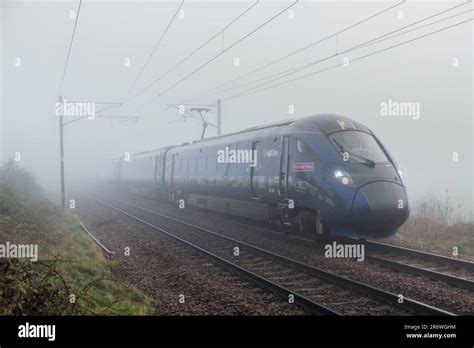 First Hull Trains Class 802 Bi Mode Hitachi Train 802305 On The East Coast Mainline In The Mist