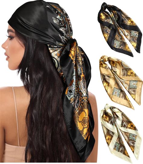 Wovowovo 8 Pack Large Scarf Headbands For Women Elastic