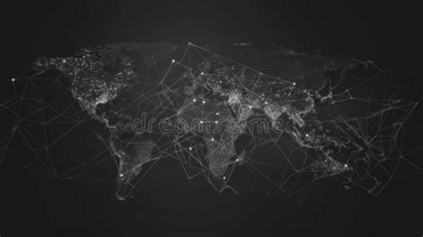 Digital World Map With Network Connections Stock Illustration Illustration Of Technology