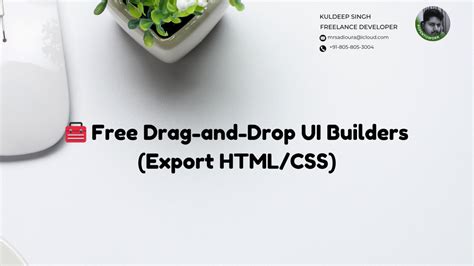 🧰 Free Drag And Drop Ui Builders Export Htmlcss