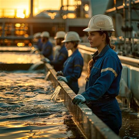 A Group Of Women Are Working On A Ship At Sunset Premium Ai Generated