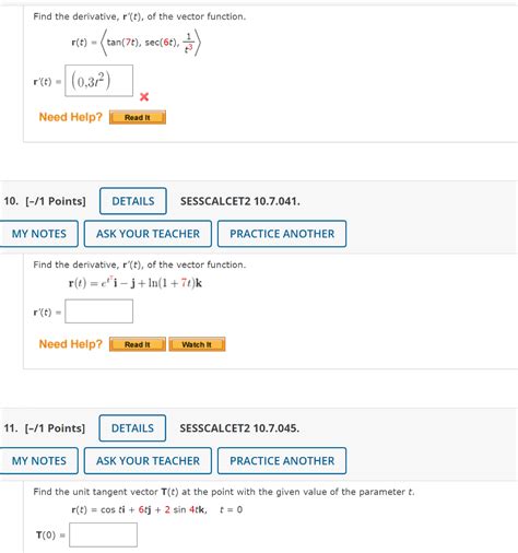 Solved Find The Derivative R T Of The Vector Function Chegg