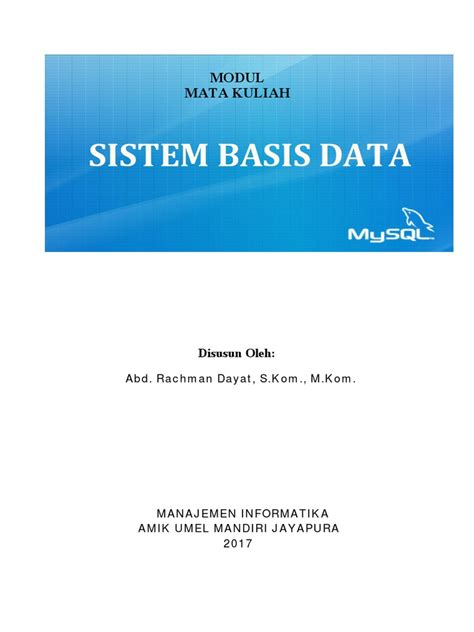 sistem basis data pdf