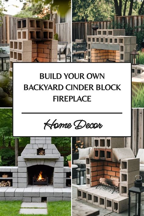 Build Your Own Backyard Cinder Block Fireplace Diy Outdoor Fireplace Outdoor Fireplace