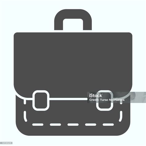 포트폴리오 솔리드 아이콘입니다 학교 가방 벡터 그림 흰색에 격리 가방 문말 스타일 디자인 웹 및 응용 프로그램을 위해 설계 Eps 10 가방에 대한 스톡 벡터 아트 및 기타