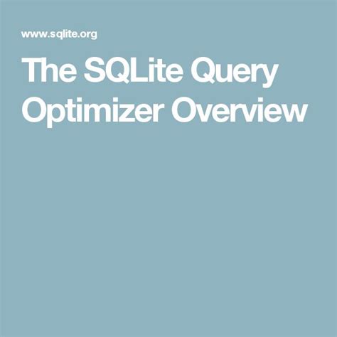 the sqlite query optimizer overview sql commutative query