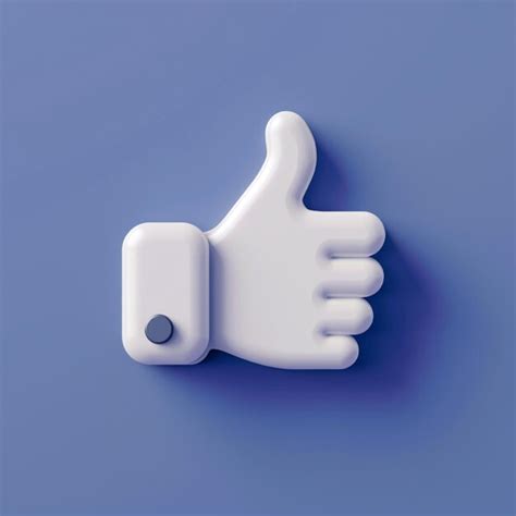 Realistic 3d Like Button Premium Ai Generated Image